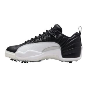 nike jordan 12 low retro men's golf cleats black/white-varsity red dh4120-010 9.5