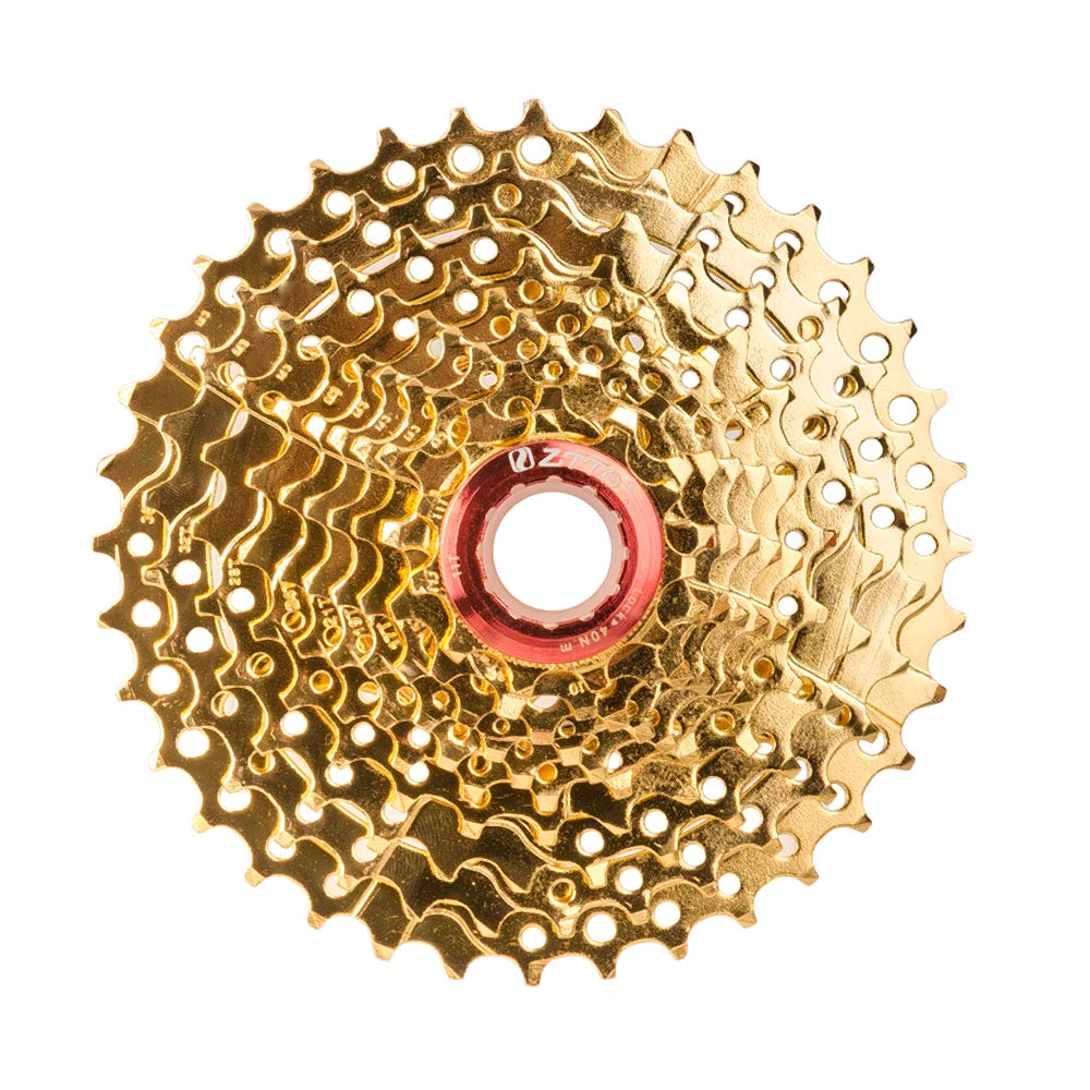 ZTTO MTB Cassette 10 Speed Mountain Bike Freewheel Gold 10S 11-36T/42T Bicycle Sprocket (Gold 11-42T)