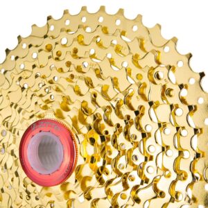 ZTTO MTB Cassette 10 Speed Mountain Bike Freewheel Gold 10S 11-36T/42T Bicycle Sprocket (Gold 11-42T)