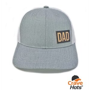 CRAVE HATS Dad Hat, Dad Trucker Hat, Dad Gifts, Dad Hat for Men, New Dad Hat (Gray/White)