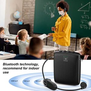 WinBridge Bluetooth Voice Amplifier for Teachers, Wireless Voice Amplifier with Bluetooth Headset Microphone, Portable Megaphone Speaker Headset System, Teacher Must Haves 15W WB002