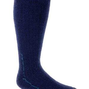 WARRIOR ALPACA SOCKS - Heavy-Duty Terry Lined Endurance Alpaca Socks (Lakeside Blue/Gold, Large)