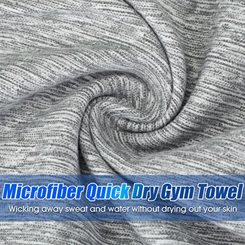 Chumia 10 Pcs Microfiber Gym Towel Bulk Quick Dry Absorbent Fiber Workout Towels 30 x 15.7 Inch Fast Drying Towel for Men Women Sweat Fitness Yoga Travel Sports Towels