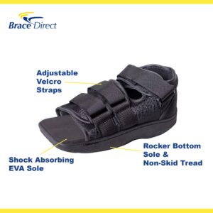 Brace Align Pediatric Children’s Square Toe Post Op Shoe For Kids and Youth- HCPCS L3260- For Broken or Fractured Foot or Toe, Post Surgical, Soft Tissue Injury- Left or Right Foot