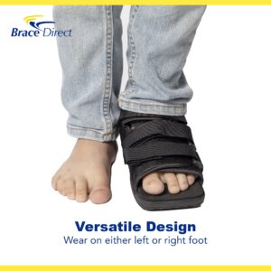 Brace Align Pediatric Children’s Square Toe Post Op Shoe For Kids and Youth- HCPCS L3260- For Broken or Fractured Foot or Toe, Post Surgical, Soft Tissue Injury- Left or Right Foot