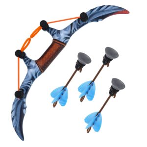 zing avatar na'vi defender bow pack - 1 bow and 3 suction-cup arrows, officially licensed role-play bow, shoots safe arrows over 40ft, for outdoor or indoor play, age 8 and up