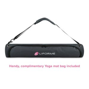 Liforme Kids Playful Yoga Mat - Free Yoga Bag, Patented Alignment System, Warrior-like Grip, Non-slip, Eco-friendly, sweat-resistant, long, wide, 4.2mm thick mat for comfort