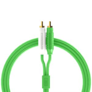 dj techtools chroma cables audio 2.0: 2m rca to rca (green)