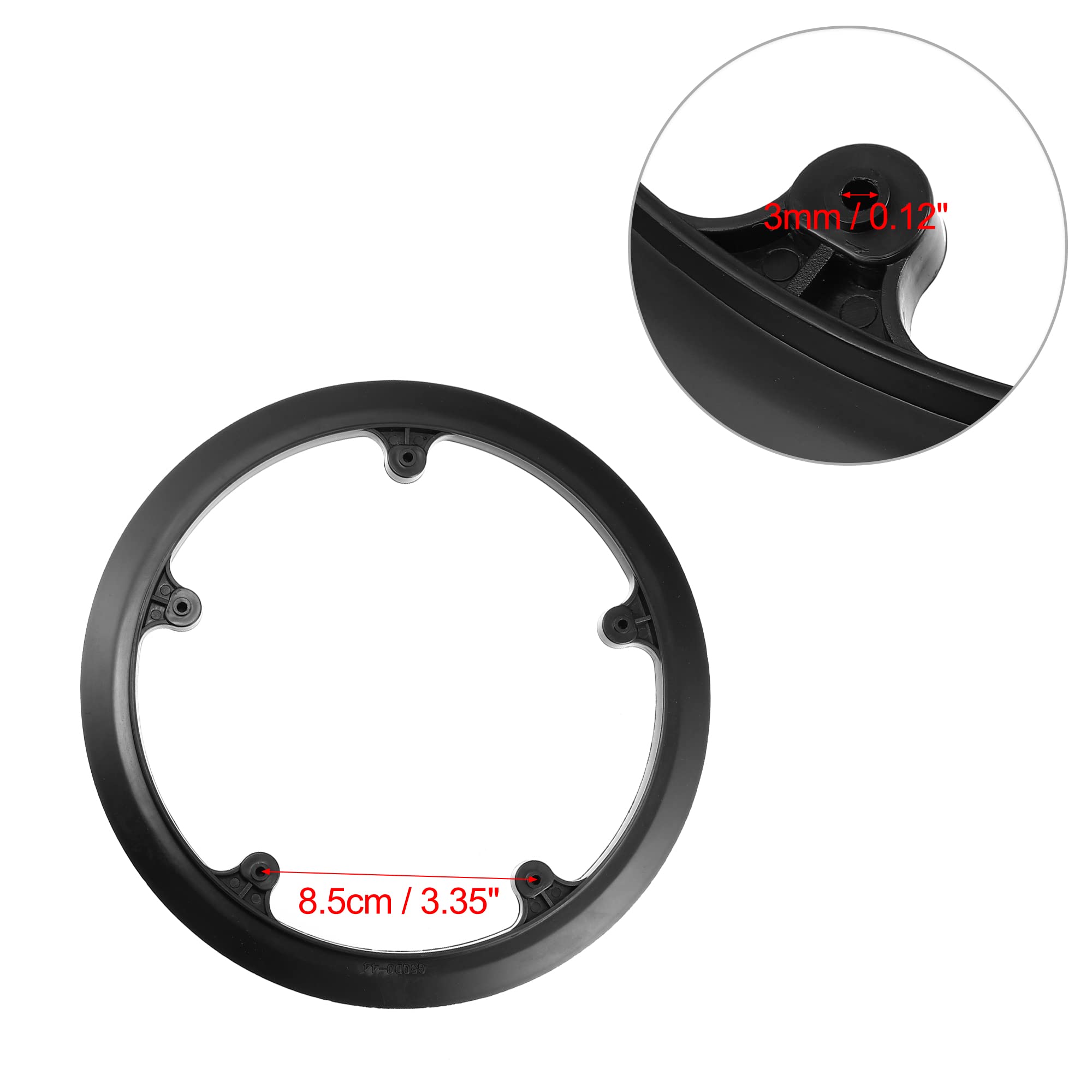 X AUTOHAUX 2pcs 44 Teeth 8.5cm 5 Holes Bicycle Bike Crankset Chain Wheel Cover Protector Chain Wheel Protective Cover Black