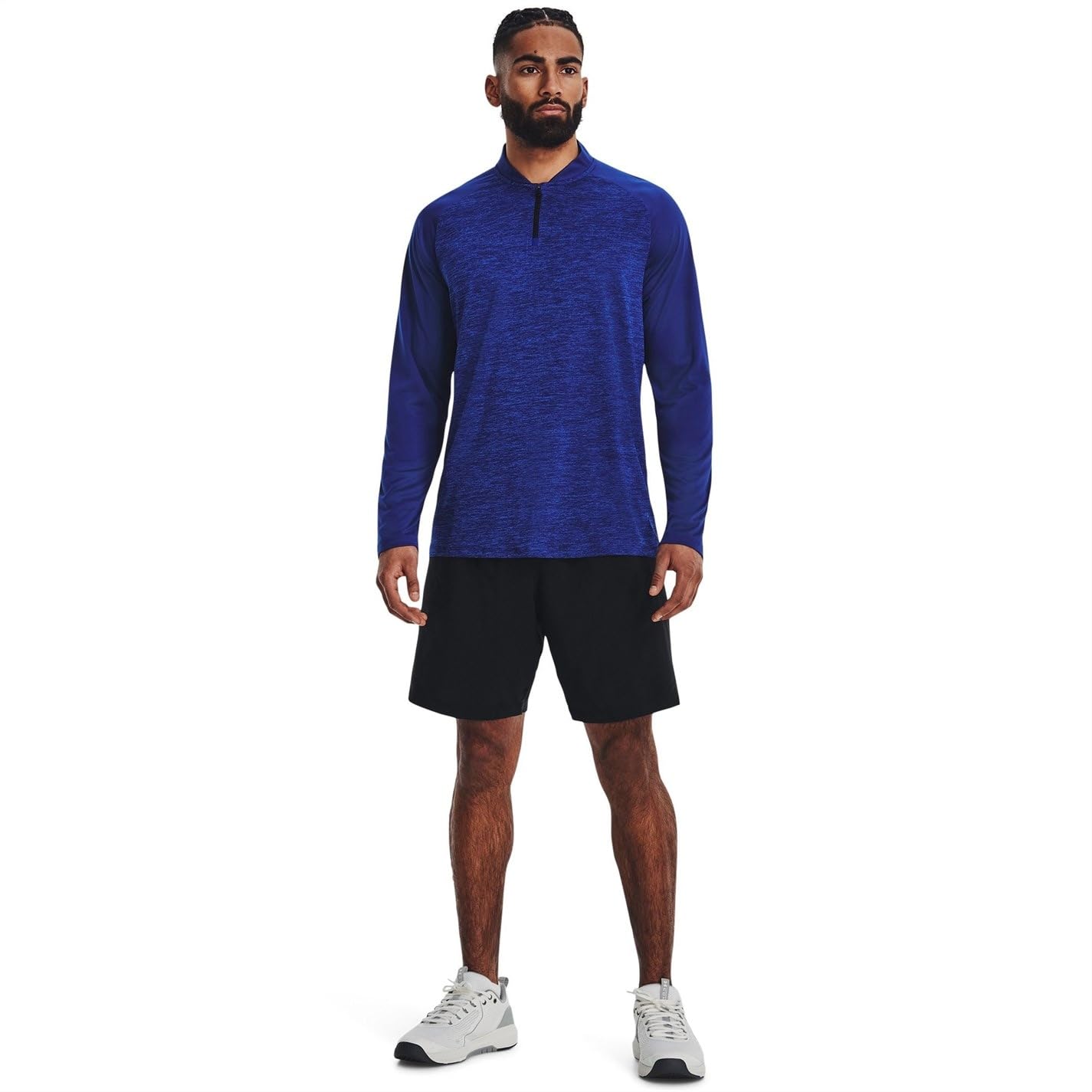 Under Armour Men's UA Tech 2.0 Novelty 1/4 Zip, Bauhaus Blue (456)/Black, Medium