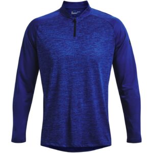 under armour men's ua tech 2.0 novelty 1/4 zip, bauhaus blue (456)/black, medium