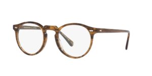 oliver peoples 0ov5186 gregory peck 1689 sepia smoke unisex eyeglasses 47mm