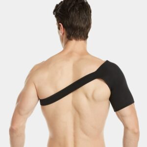 Nicedony Shoulder Brace for Women or Men, Shoulder Support for Torn Rotator Cuff, Compression Sleeve for Pain Relief, Stability Brace and Shoulder Immobilizer Telescopic adjustment Shoulder Pad Black