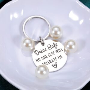 Drive Safe Keychains for Boyfriend Gifts from Girlfriend Cute Christmas Valentines Day Gifts for Him Her Husband Birthday Presents from Wife Fiance Couple Gift Wedding Anniversary New Driver Women Men