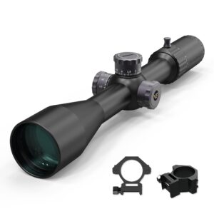 vector optics marksman 6-24x50 ffp 1/10 mil 30mm monotube riflescope 85-87% light transmission edge-to-edge image etched glass vpa-mf reticle for hunting shooting