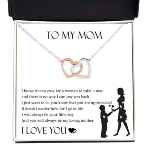 harmony gift gift for mom from son, necklace gift for mom, mother's day gift card for mom, christmas, birthday, gifts for mom who has everything, necklace for mom from son