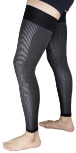 utyoaa full leg compression sleeves,women & men,thigh high 20-30mmhg gradual support,circulation hose stockings for pain swelling varicose veins,running athletics nurses travel,1pair black l