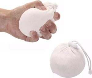 2 strong refillable gym chalk balls, each climbing chalk ball has 65 g (2.3 oz), fine soft for athletic chalk ball comes full good for rock climbing, gym workouts