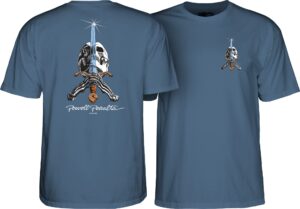 powell peralta skull & sword t-shirt, indigo blue, medium