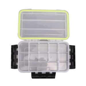 leapiture fishing tool box transparent plastic storage box with removable divider fishing tackle hook protector for outdoor leisure sports