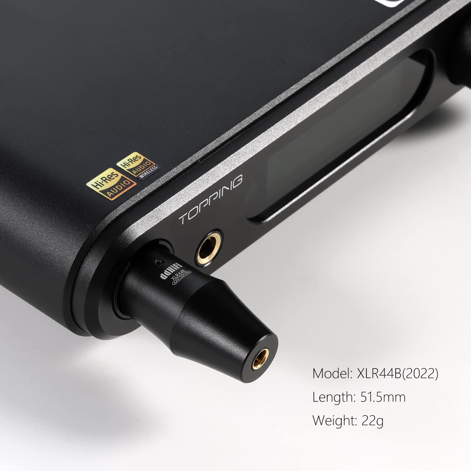 DD ddHiFi XLR44B (2022) XLR 4pin to 4.4mm Balanced Headphone Jack Adapter, Audio Converter for Earphones/Headphones