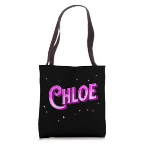 chloe name personalised tote bag