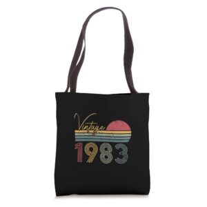 1983 limited edition birthday vintage retro tote bag