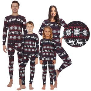 rocky christmas reindeer thermal underwear - pajamas sets for full family (men, women, boys & girls) long sleeve matching merry xmas top and bottom pjs (women - 2x-large)