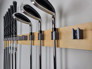 [jintech] golf club organize holder, wall display, wall hanger, rack, mount [15 holder set] (head up - 10mm - 15set)