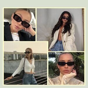 JASPIN Rectangle Sunglasses for Women Men Trendy Y2k Retro 90s Sun Glasses UV400 Protection Cool Square Frame