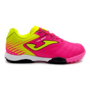 toledo jr kids turf soccer shoes pink/neon yellow-8