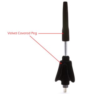 Hercules Deluxe Velvet Peg For Flute/Clarinet Stand (French or German), DS602B, For Hercules Instrument Stands with Peg Holes, with a Lumintrail Cleaning Cloth