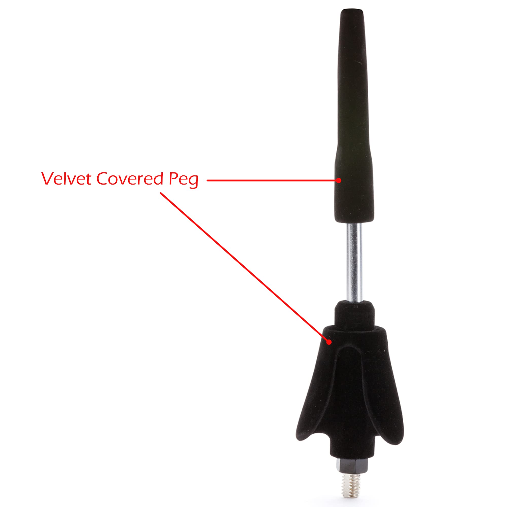 Hercules Deluxe Velvet Peg For Flute/Clarinet Stand (French or German), DS602B, For Hercules Instrument Stands with Peg Holes, with a Lumintrail Cleaning Cloth