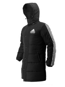 adidas combat sports winter long parka - black - x-small