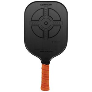 quantum pickleball paddle jc003 - featherweight carbon friction textured surface with high grit & spin and agility, super lightweight pickleball rackets with highly flexible and fast shot