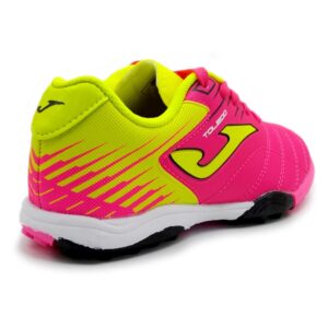 Toledo JR Kids Turf Soccer Shoes Pink/Neon Yellow-8