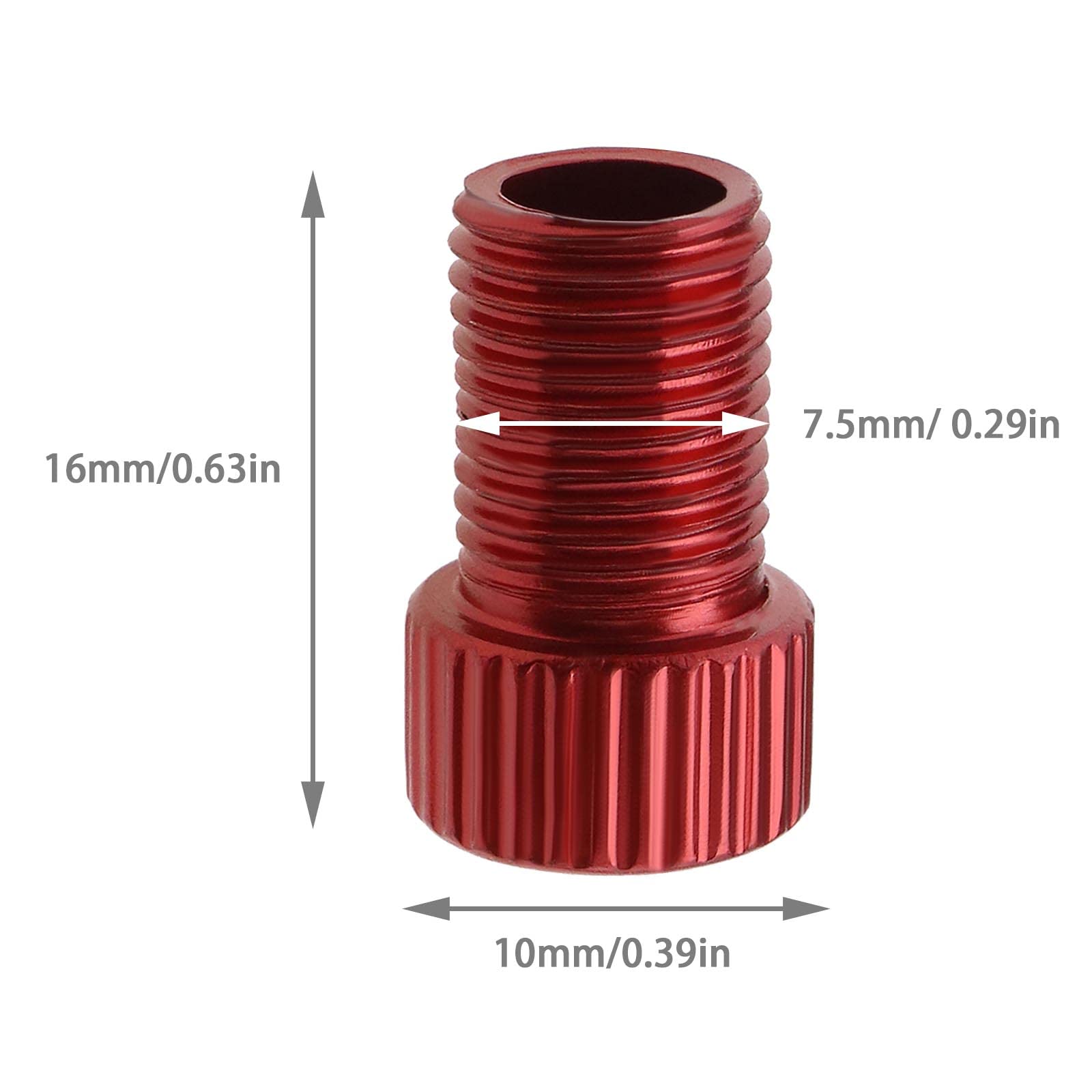 ECSiNG 20PCS Presta Valve Adaptors Bicycle Presta to Schrader Converter with Rubber O-Ring for Road Bikes Folding Bikes Mountain Bikes 10 Colours 2PCS Each Colour