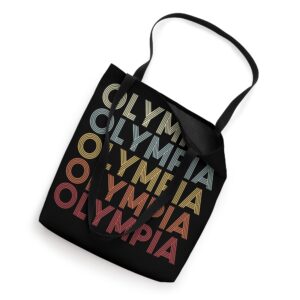 Olympia Washington Olympia WA Retro Vintage Text Tote Bag