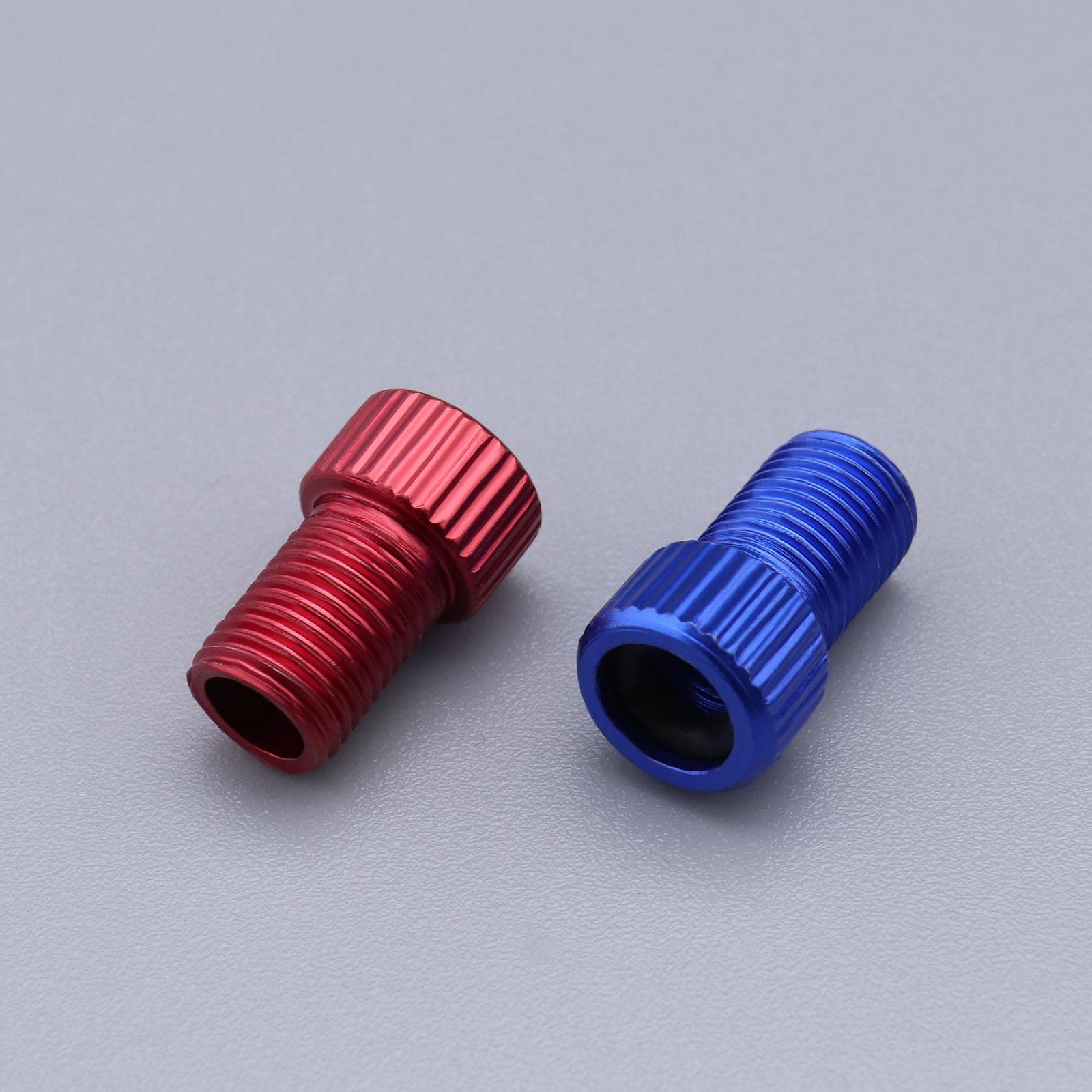 ECSiNG 20PCS Presta Valve Adaptors Bicycle Presta to Schrader Converter with Rubber O-Ring for Road Bikes Folding Bikes Mountain Bikes 10 Colours 2PCS Each Colour