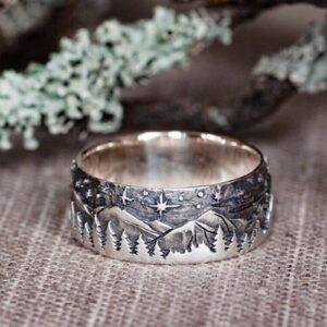 Wolf Ring for Men,Retro Wolf Totem Rings,Norse Viking Wolf Rings,Animal Rings,Men’s Punk Wolf Ring Jewelry Gift Father's Day Accessories (12)