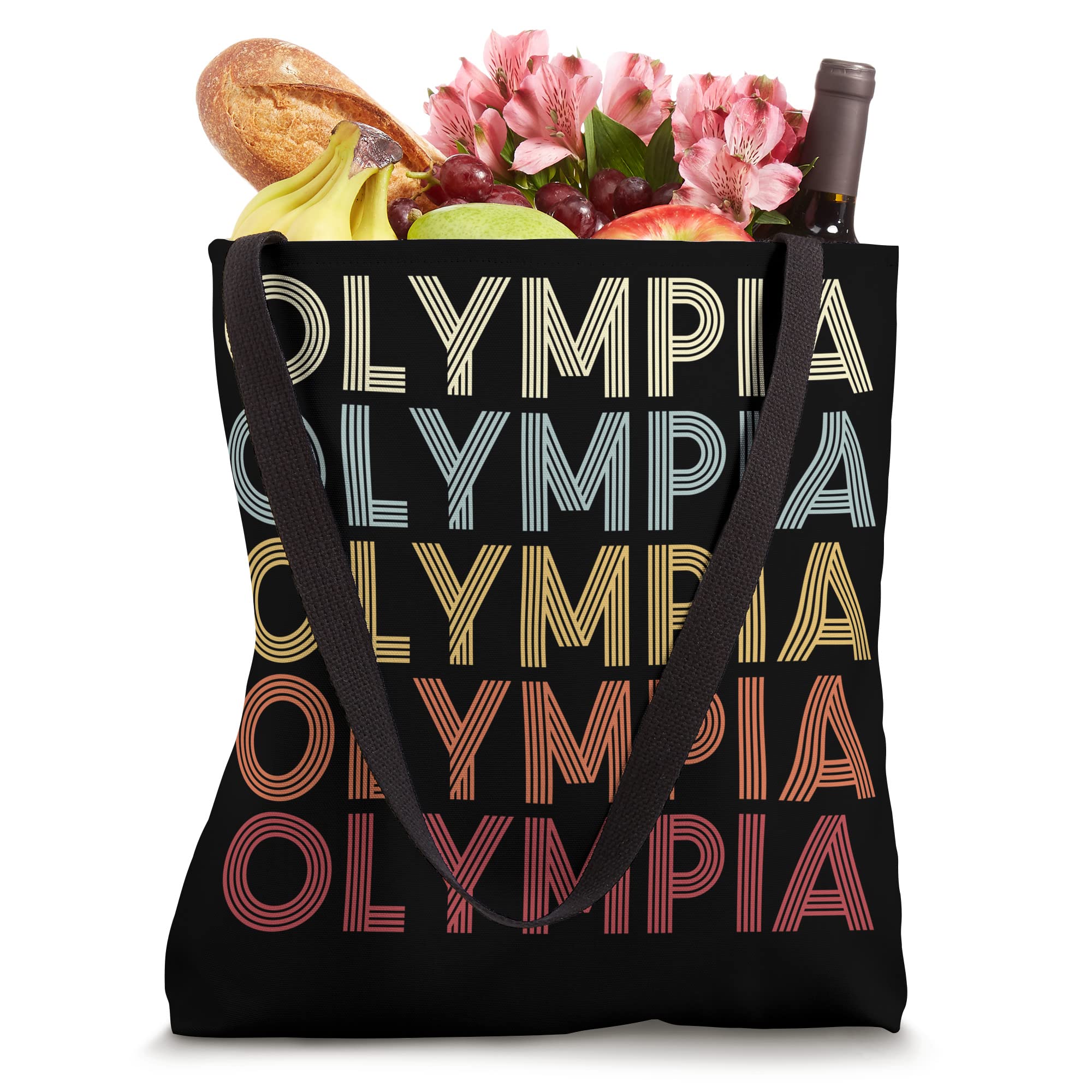 Olympia Washington Olympia WA Retro Vintage Text Tote Bag