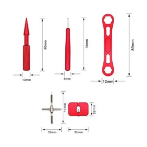 AMLESO Portable Fishing Reel Repair Tool Kit Multi Use Bearing Maintainer Easy to Use Durable Fishing Wheel Disassembly Set for Fishing, Red