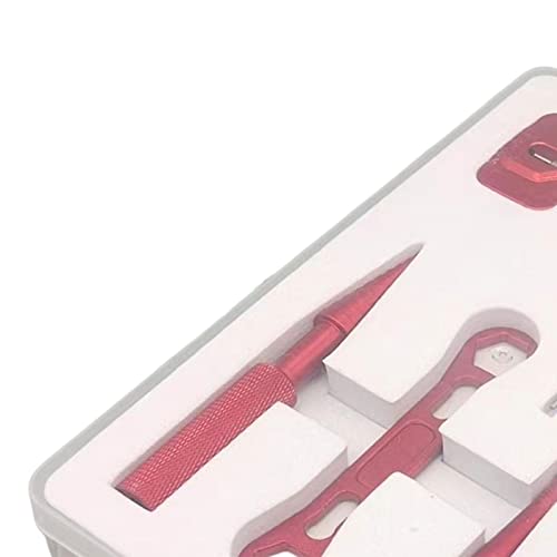 AMLESO Portable Fishing Reel Repair Tool Kit Multi Use Bearing Maintainer Easy to Use Durable Fishing Wheel Disassembly Set for Fishing, Red