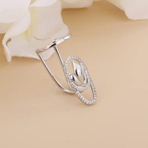 Rumtock Statement Fingernail Ring Punk Finger Tip Manicure 18K Plated Silver Kunckle Ring for Women Girls