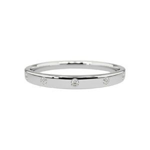 ctieip 0.05 cttw real natural diamond wedding band for women in sterling silver diamond accent band size 7 jewelry gift for her(g-h color, i2-i3 clarity)