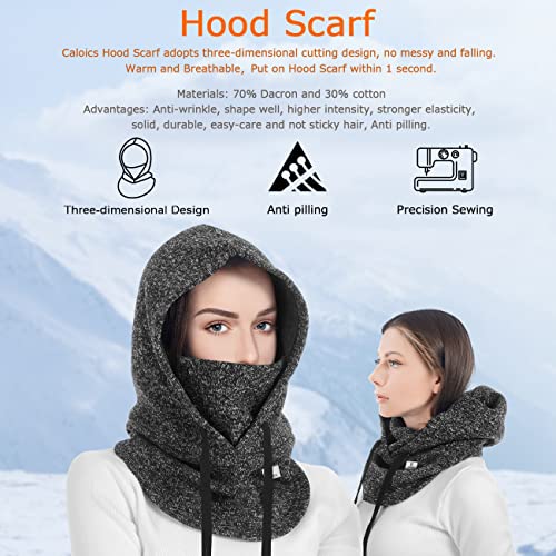 COMIANO Balaclava Ski Mask Winter Thermal Face Mask Cover for Men Women Warmer Windproof Breathable,Cold Gear for Skiing(Gray)