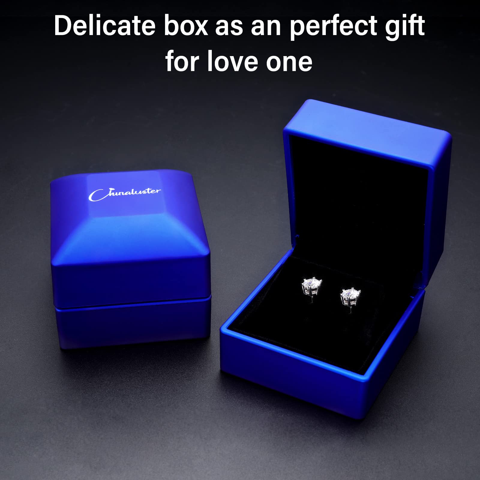 Moissanite Stud Earrings for Women Men, Nickel Free S925 Sterling Silver Hypoallergenic Earrings, 1ct - 2ct D Color VVS1 Clarity Brilliant Round Cut Lab Created Diamond Earring Set Promise Birthday Christmas Gift (Classic 4 prong, 2 carats-(1ct*2)-6.5mm,