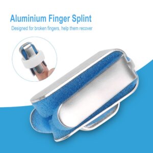 Aluminium Finger Hand Splint Recovery Injury Pain Bending Deformation Correcting Splint Maintains Interphalangeal Joints in Correct Position(S)