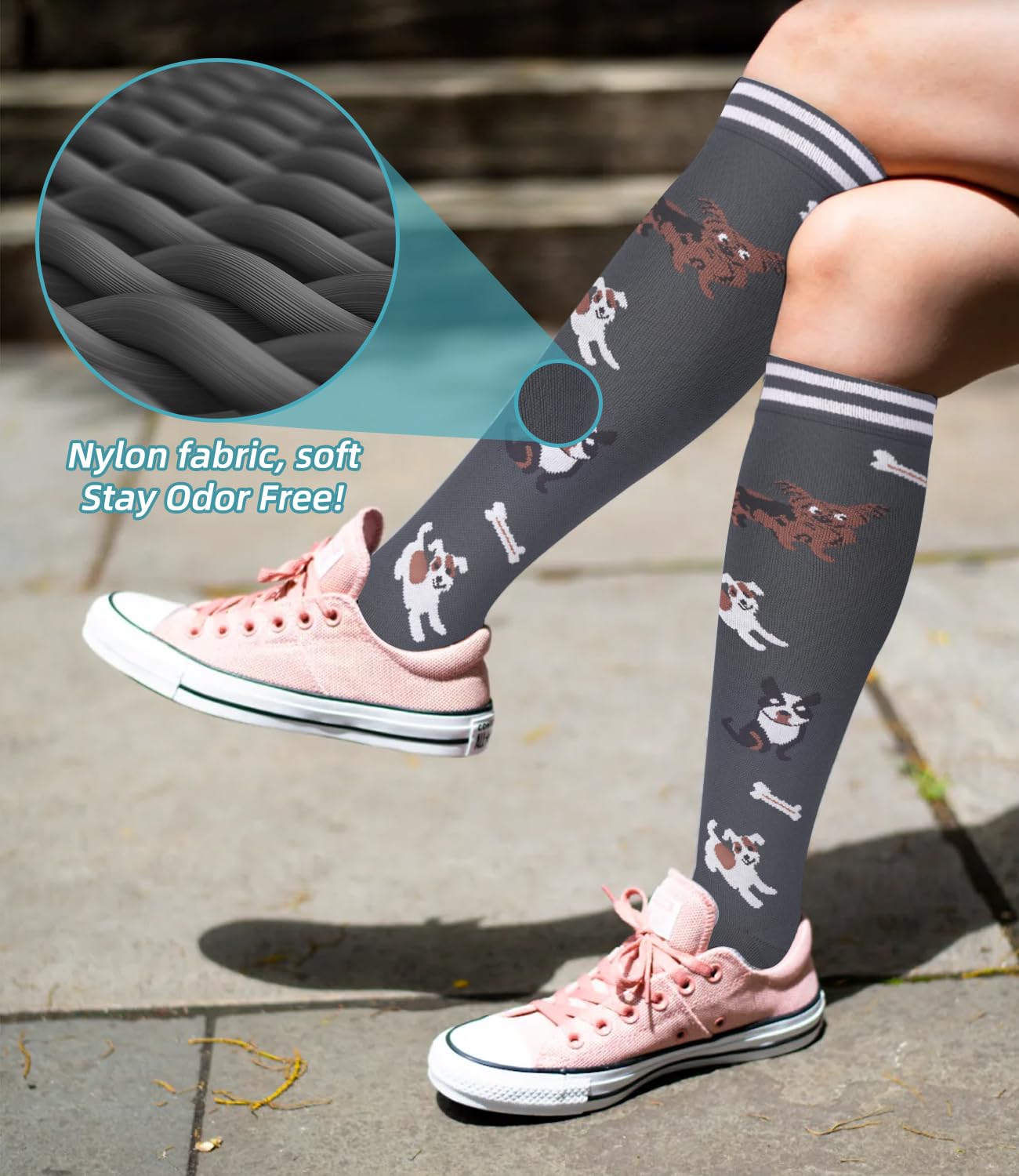 FuelMeFoot Compression Socks For Women Men Circulation - Graduated Support Knee High Socks For Nurses, Travel, Athletic