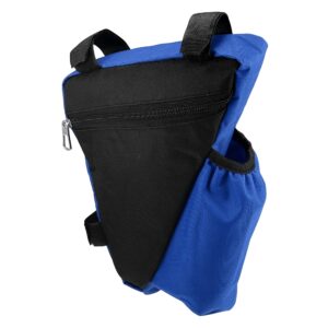 x autohaux bike triangle frame bag front pouch cycling bicycle wedge tube storage bag with bottle holder for road mountain bikes blue